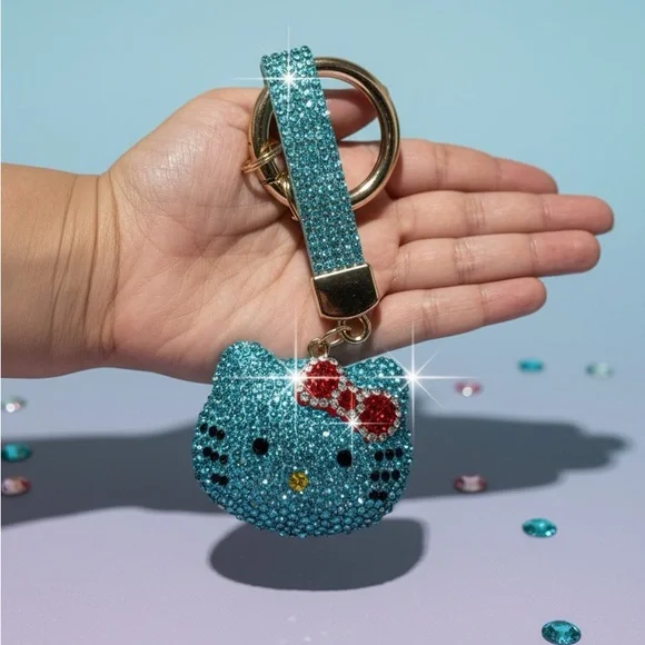 Hello Kitty | Accessories | Hello Kitty Sparkling Blue Key Chain | Poshmark